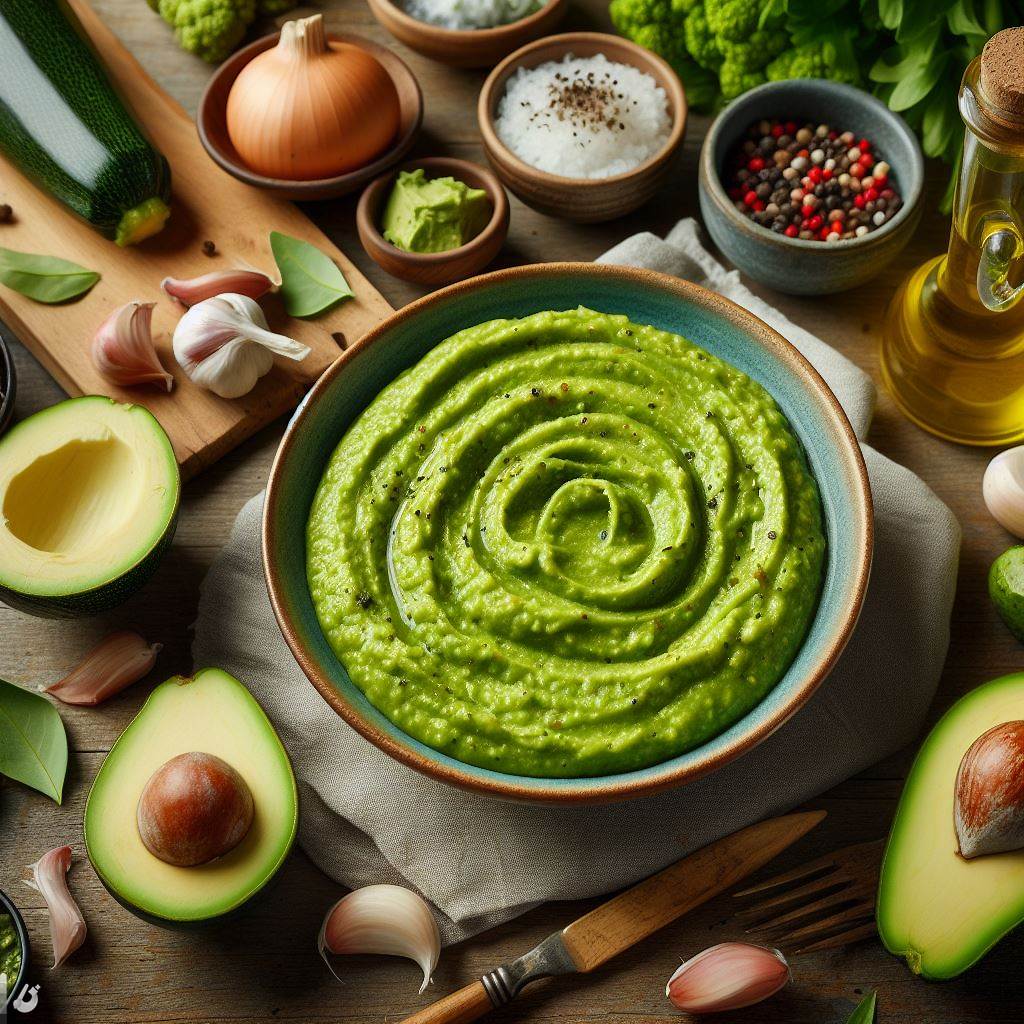 Puré de Calabacín y Aguacate